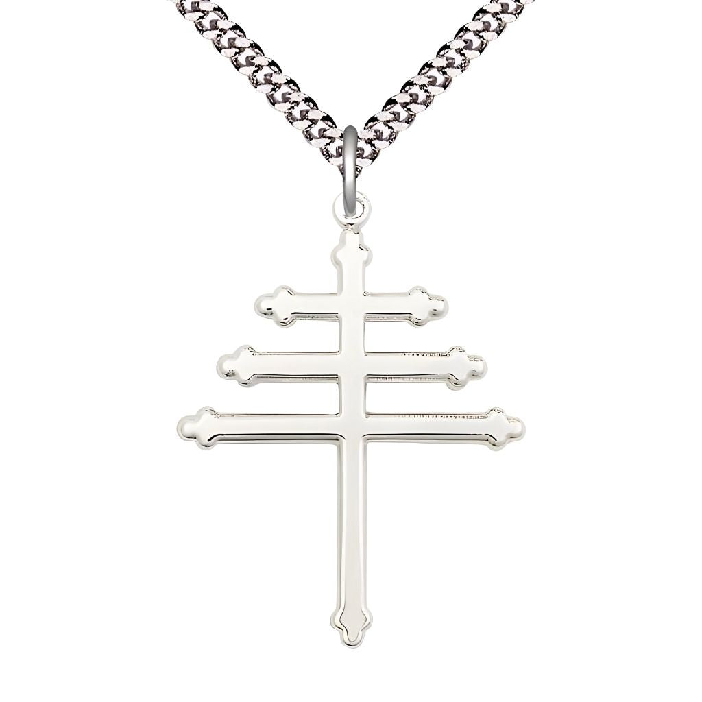 Bliss Maronite Cross Pendant Necklace | Sterling Silver or 14kt Gold ...