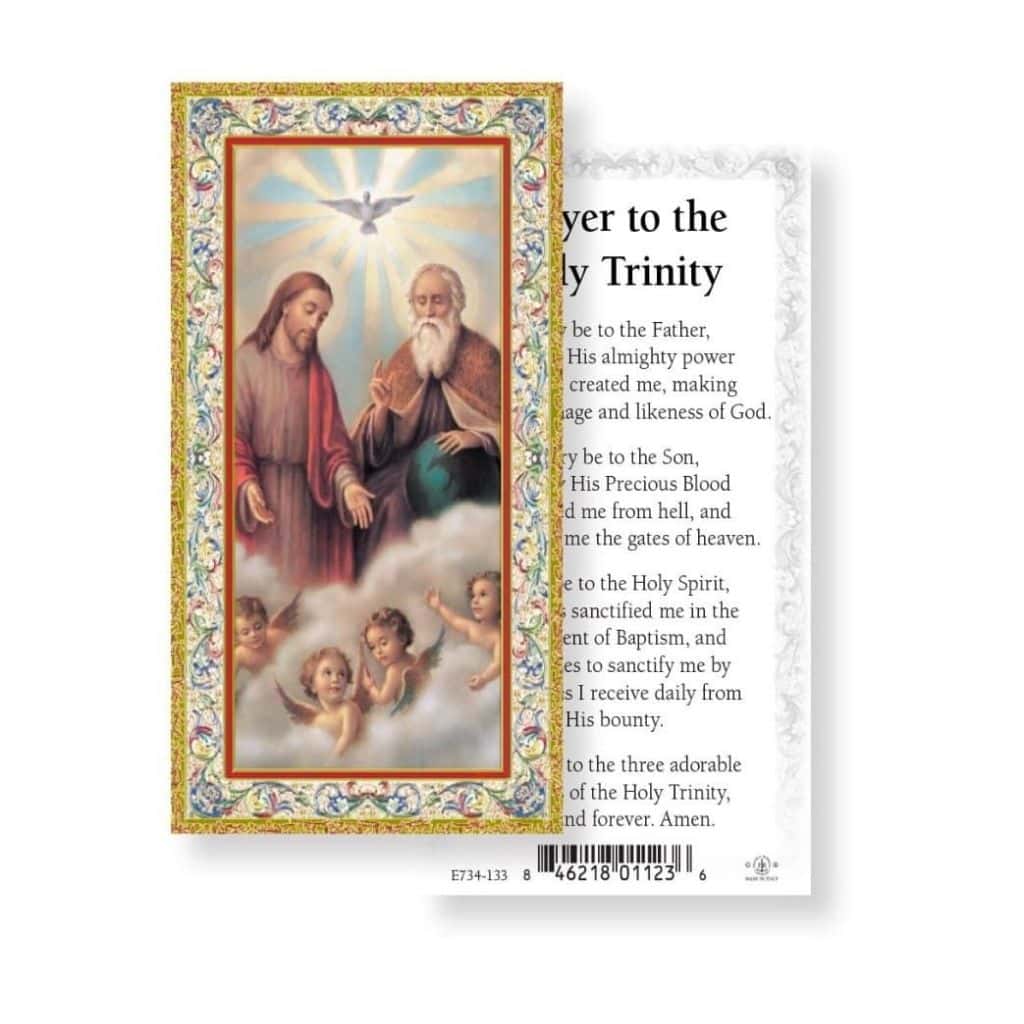 Fratelli Bonella Holy Trinity Holy Cards 100pcs – Heavenly Divine Rosaries
