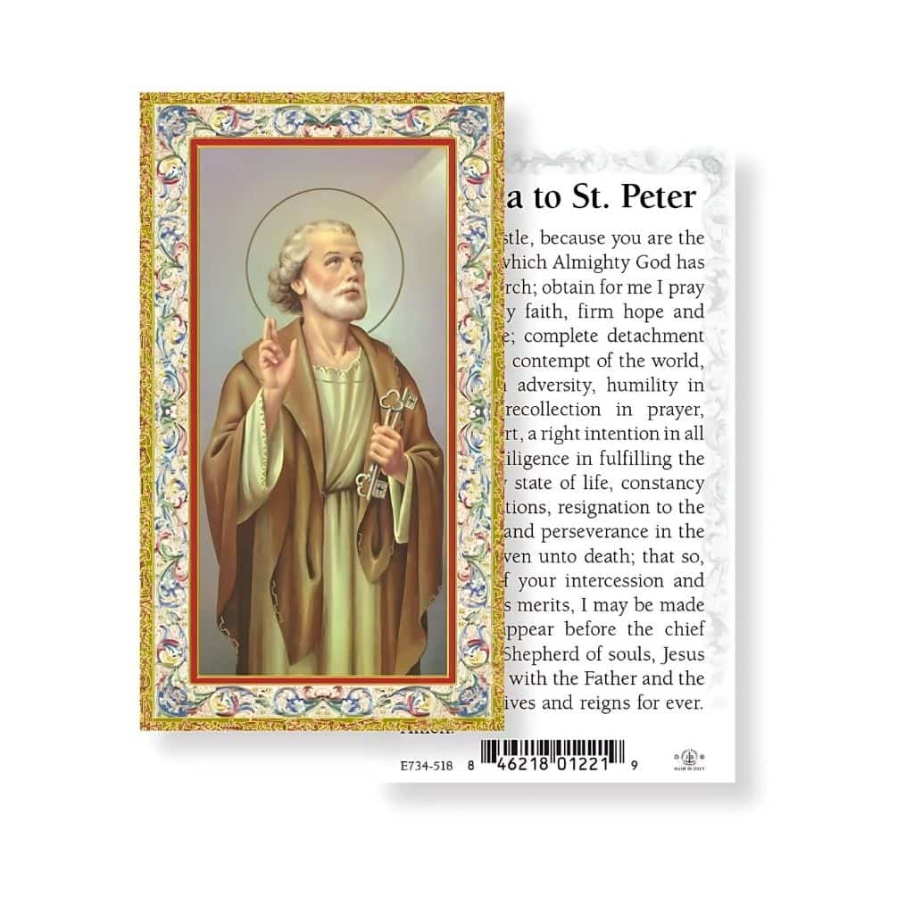 Fratelli Bonella St. Peter the Apostle Holy Cards 100pcs – Heavenly ...