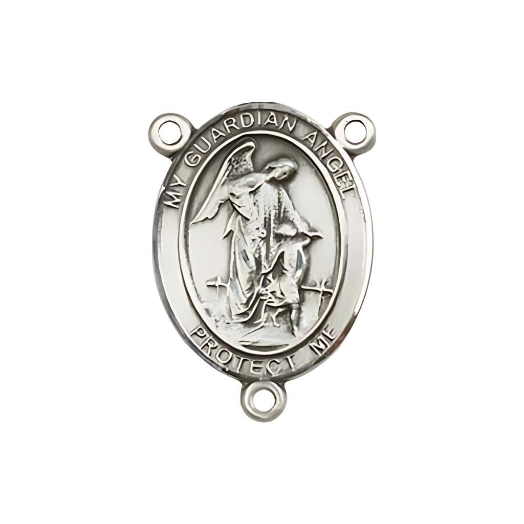 Guardian Angel with Child Engravable Rosary Centerpiece | Bliss USA ...