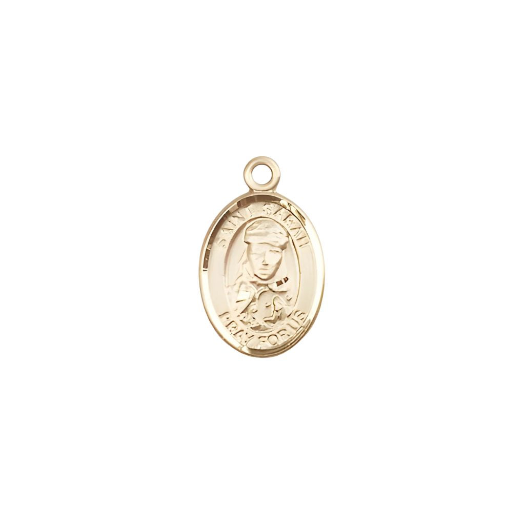 St. Sarah 14kt Gold Oval Small Medal | Bliss USA – Heavenly Divine Rosaries