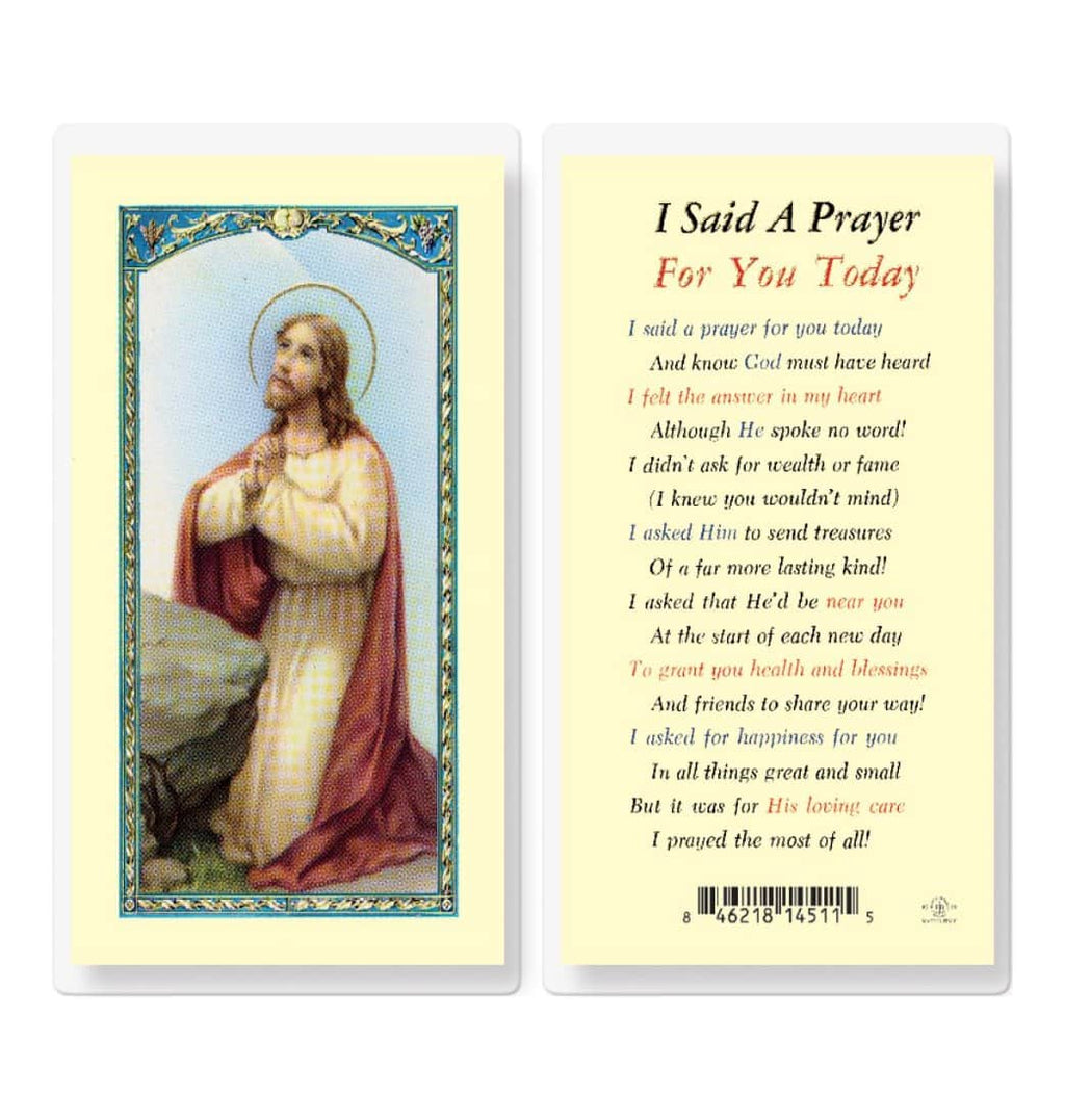 Fratelli Bonella I Said A Prayer For You Today Laminated Holy Cards 25 ...