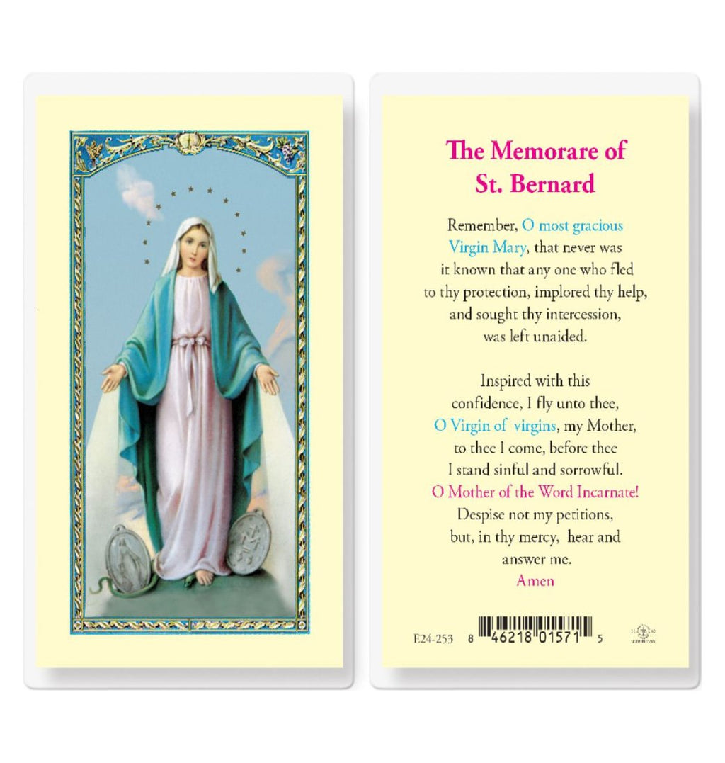 Fratelli Bonella Our Lady of Grace Memorare Laminated Holy Cards 25pcs ...