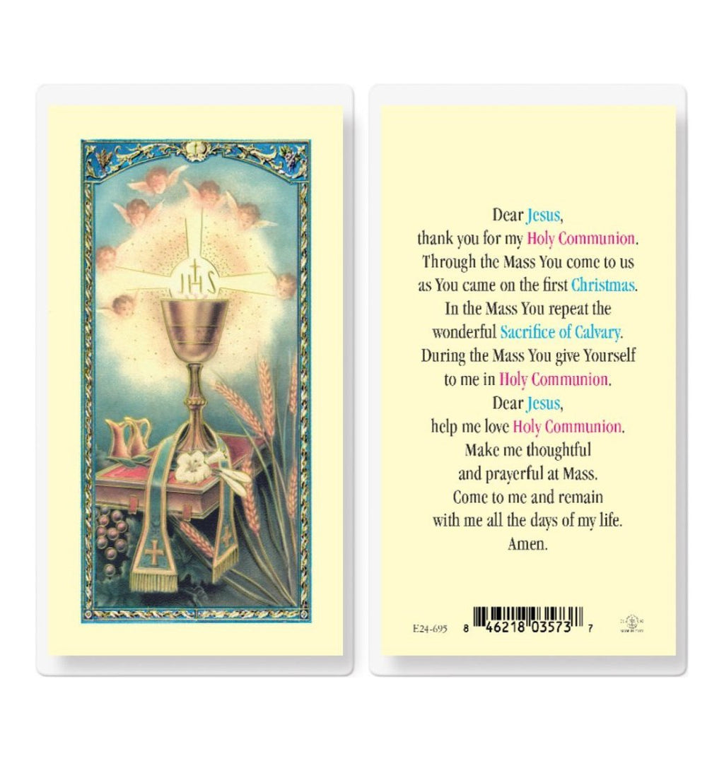 Fratelli Bonella Communion Prayer Laminated Holy Cards 25pcs – Heavenly ...