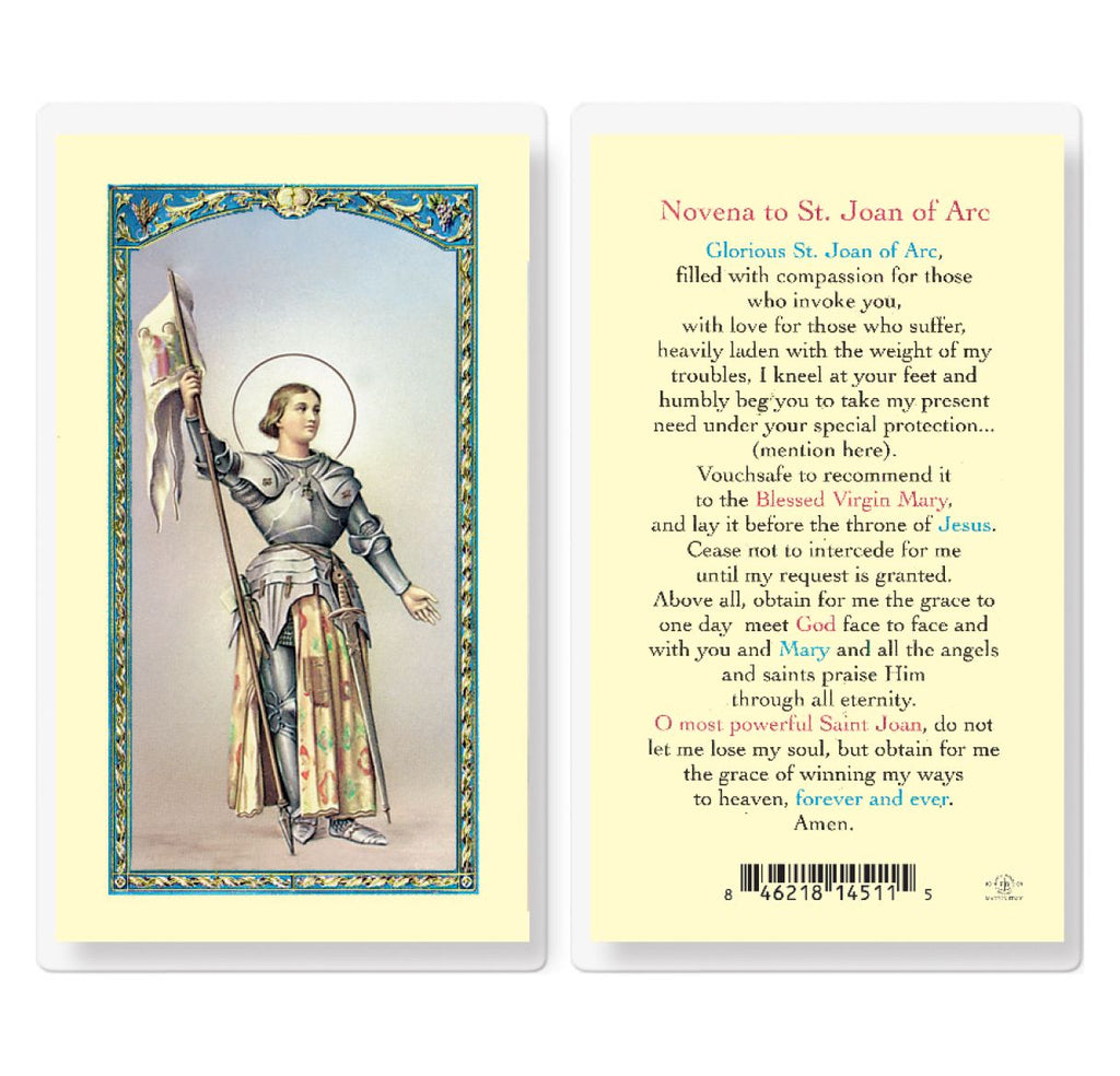 Fratelli Bonella St Joan of Arc Prayer Laminated Holy Cards 25pcs ...