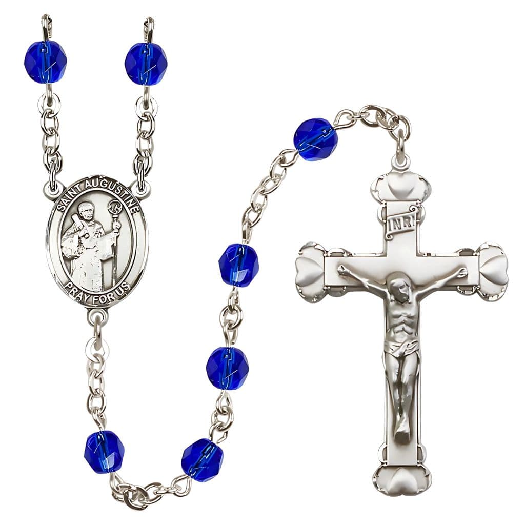 St. Augustine of Canterbury Birthstone Heart Rosary | Bliss USA ...