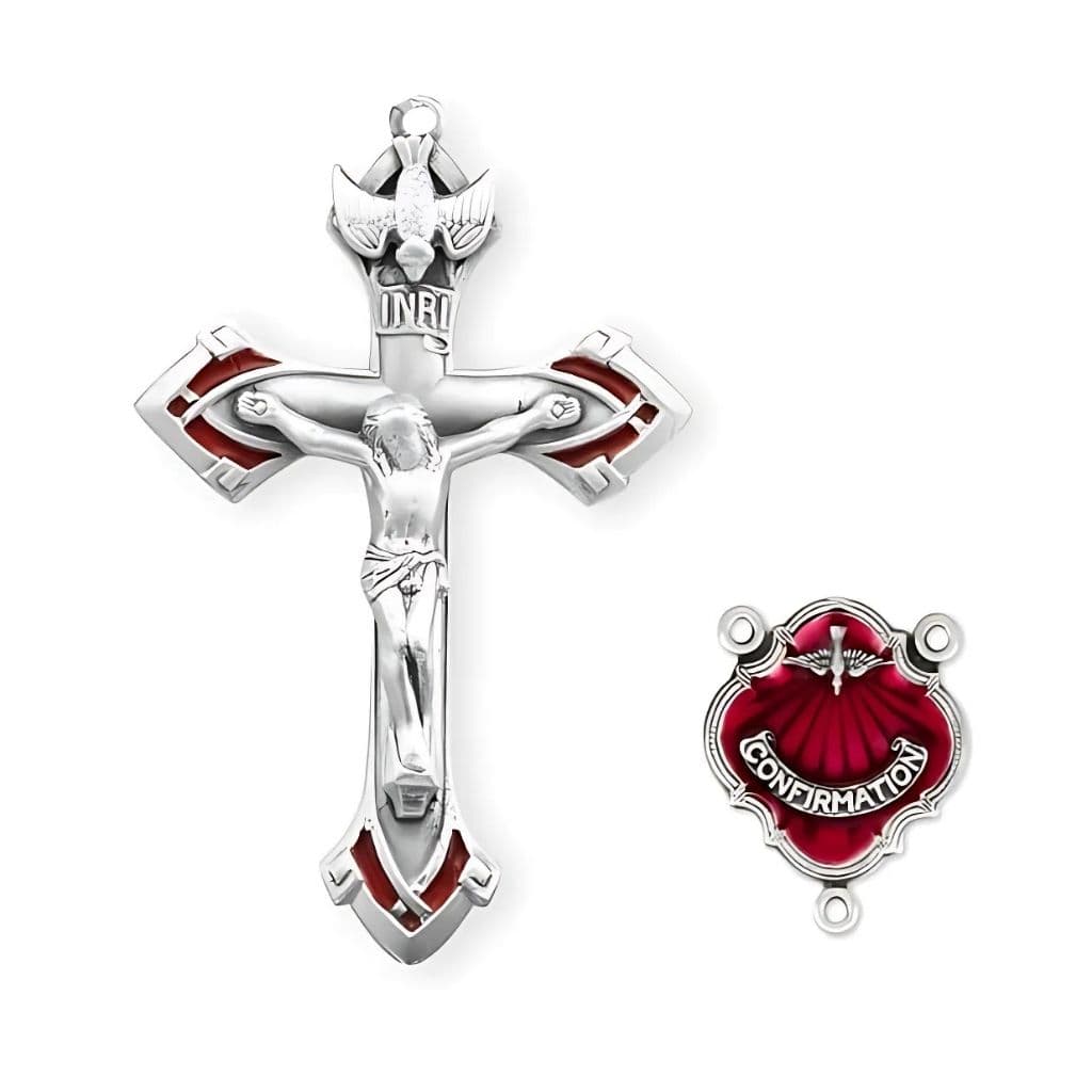Red Confirmation Crucifix & Seven Gifts Centerpiece Set | HMH ...