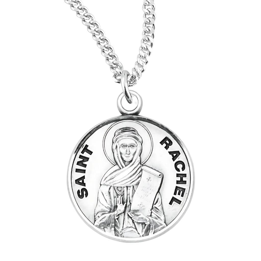 St. Rachel Sterling Silver Medal Necklace | Heavenly Divine Rosaries